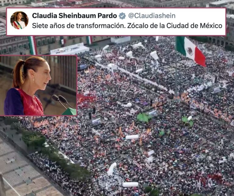 Mitin en el Zócalo: Sheinbaum reivindica apoyo juvenil y acusa campañas ...